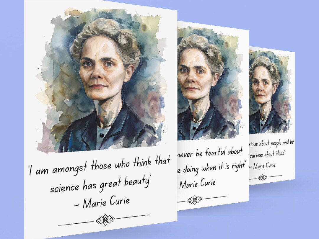 Classroom Science Posters Marie Curie Quotes | 4X Digital Download ...