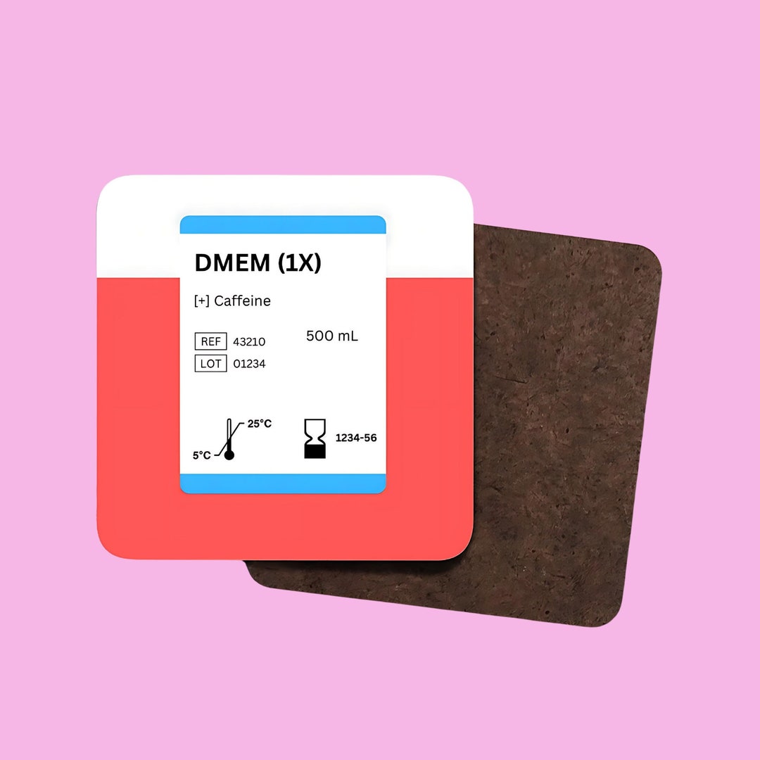 Funny Science Coaster, DMEM Media Lab Coaster, Cell Culture Coaster ...