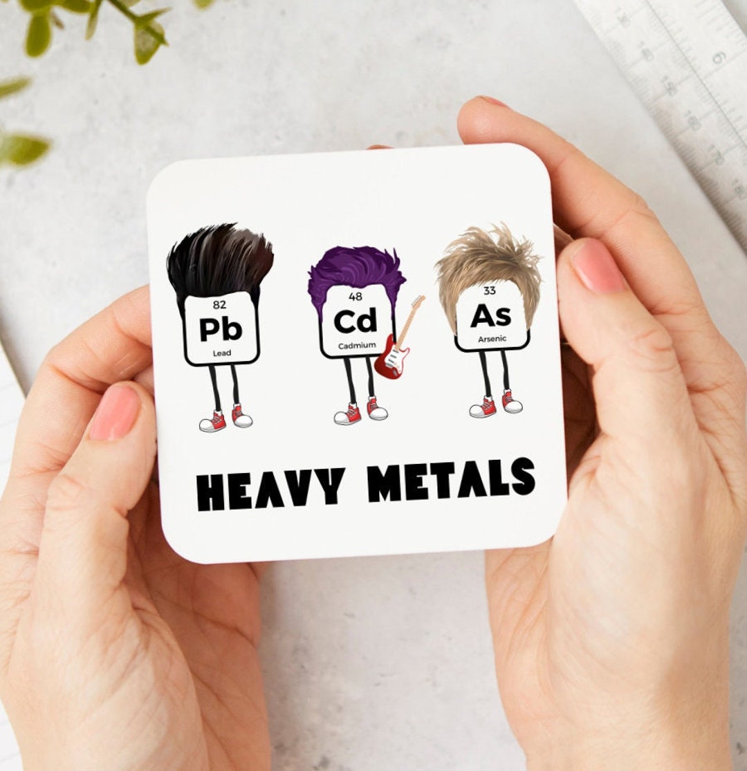 Funny Science Coaster | Heavy Metals, Gift for Science Lovers ...