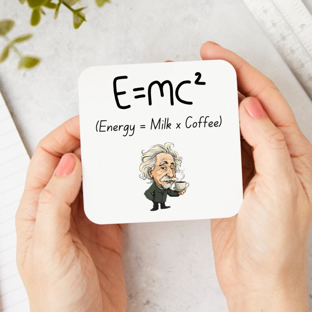 E=MC Squared Einstein Science Coaster | Albert Einstein Coaster , Gift ...