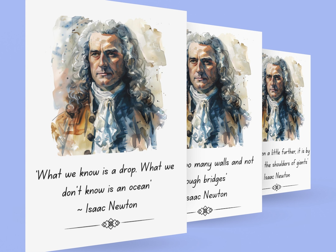 Classroom Science Posters Isaac Newton Quotes | 4X Digital Download ...