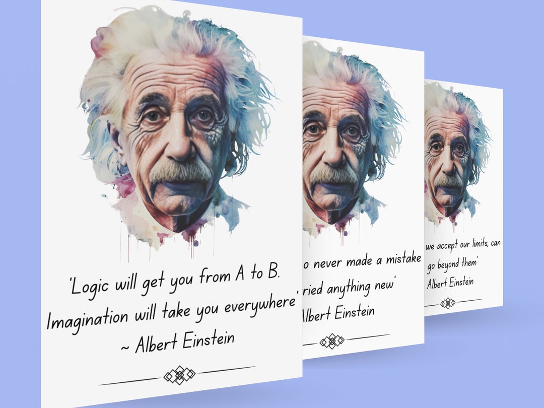 Classroom Science Posters Albert Einstein Quotes | 4X Digital Download ...