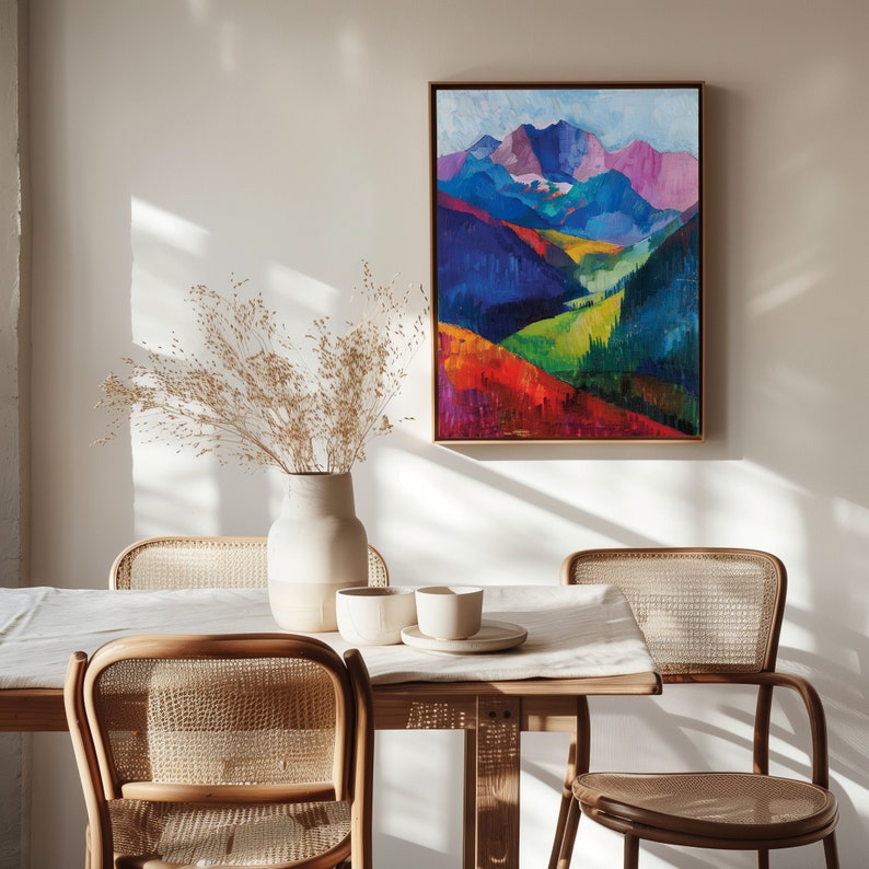 Tatra Mountains, Abstract Art, Abstract Mountain Artwork, Colorful Wall ...