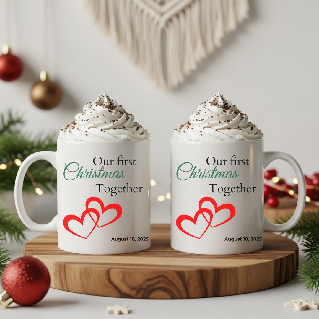 Matching chrismas mugs for couples, Personalized gift, Personalized ...