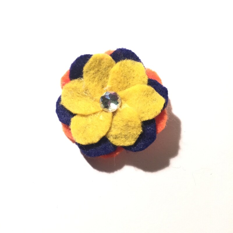 Felt Flower Pin - Etsy