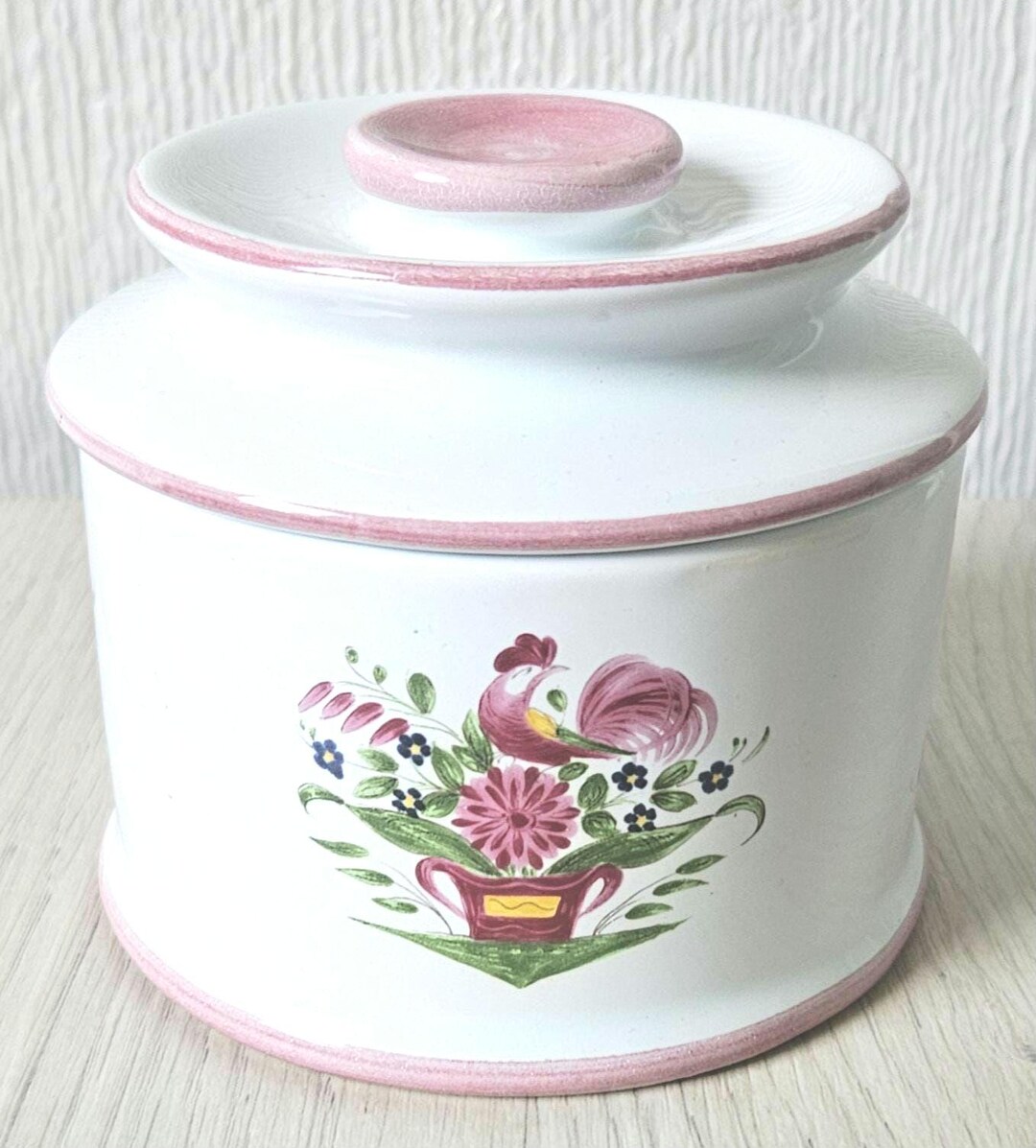 Vintage Ceramic French Butter Bell Butter Keeper Storage Butter Crock ...