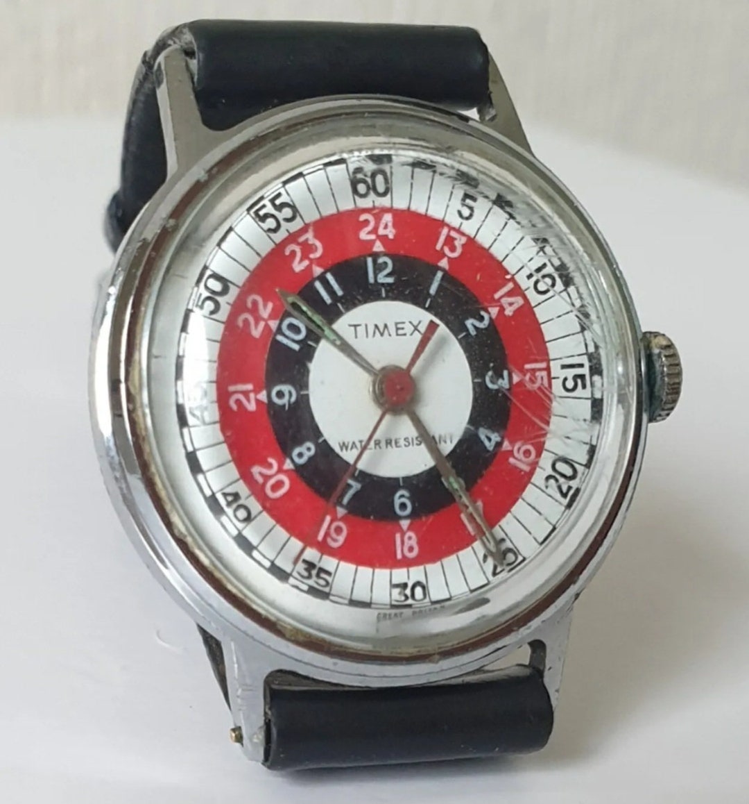 Vintage Timex 1971 Sprite 'bullseye' Watch Ref. 23170 2471 Manual M24 ...