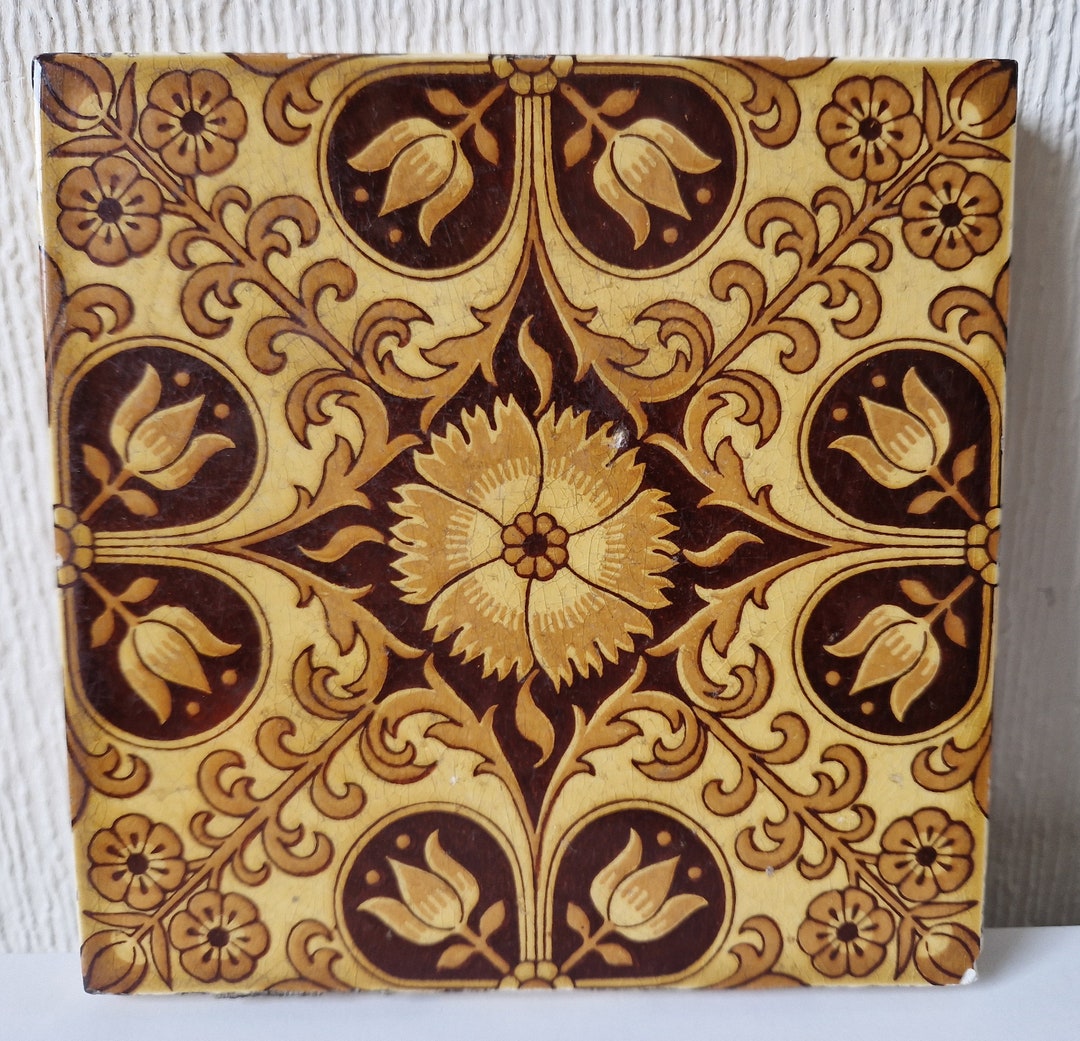 Antique Mintons Queen Anne Pattern 6" X 6" Earthenware Tile 1890 - Etsy