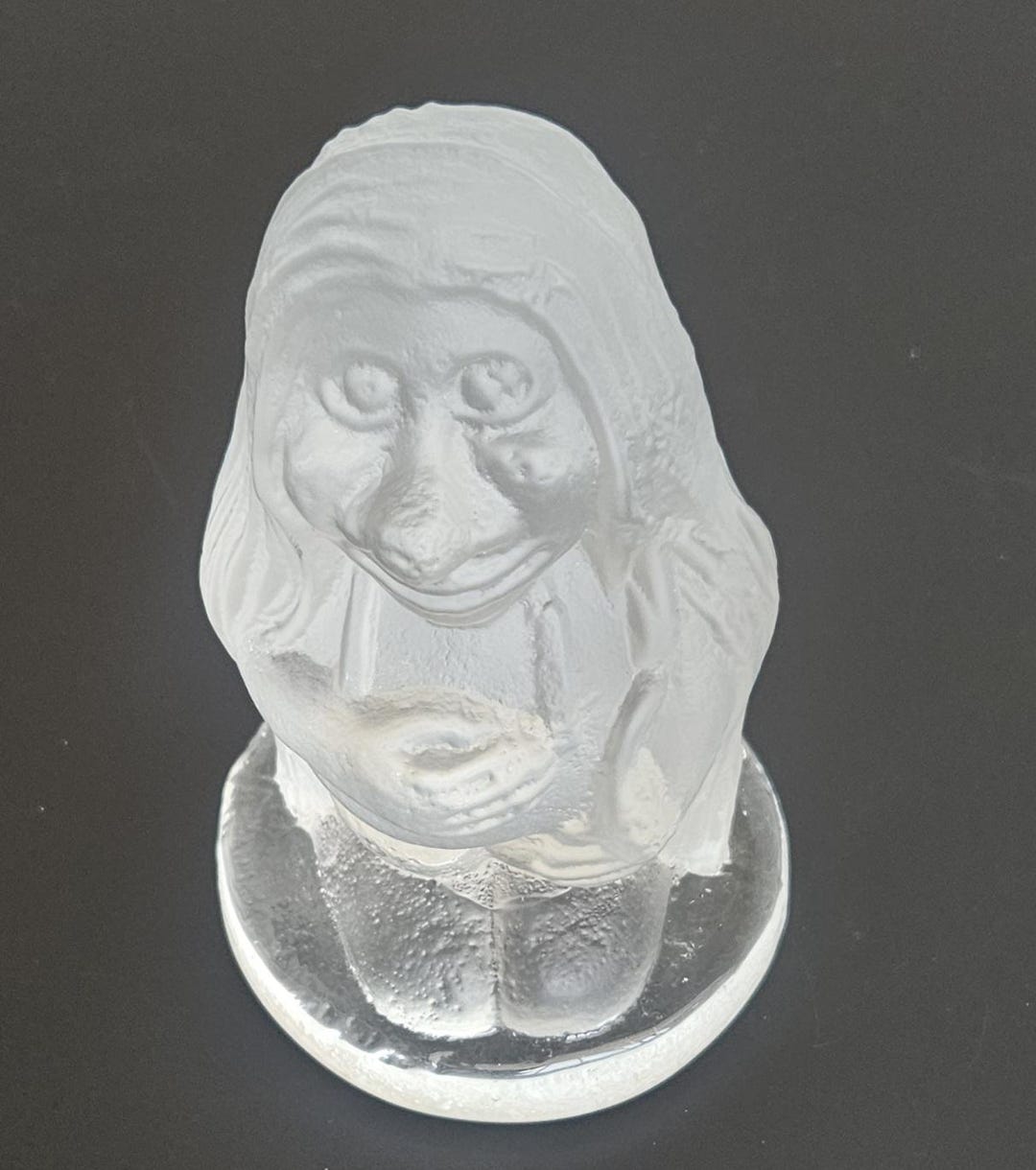 Vintage Glass Pregnant Troll Ornament Frosted Glass Large 12cm Tall ...
