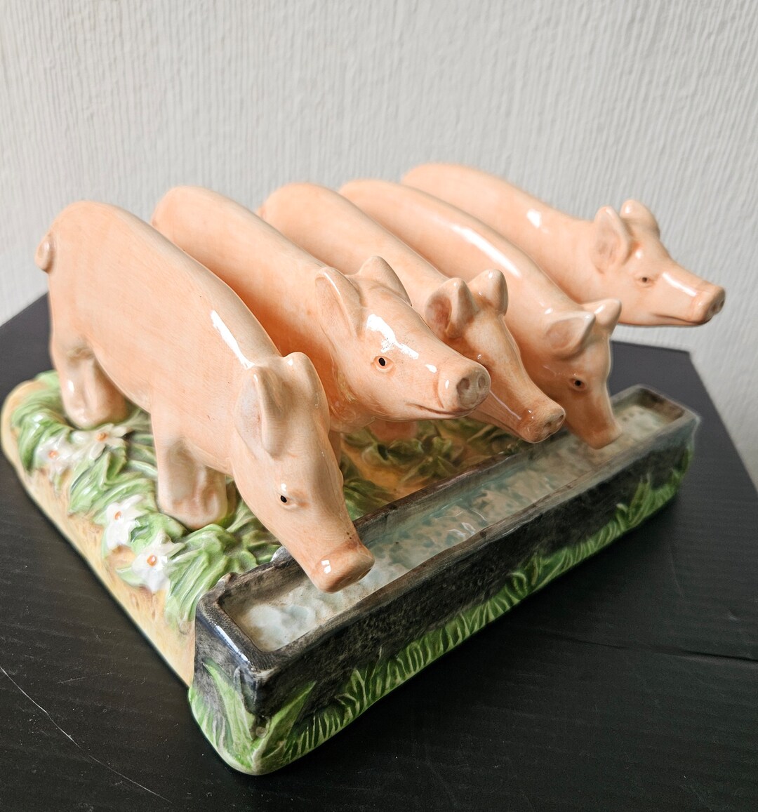 Vintage Ceramic Pigs Toast Rack James Herriott 2001 Country Kitchen ...