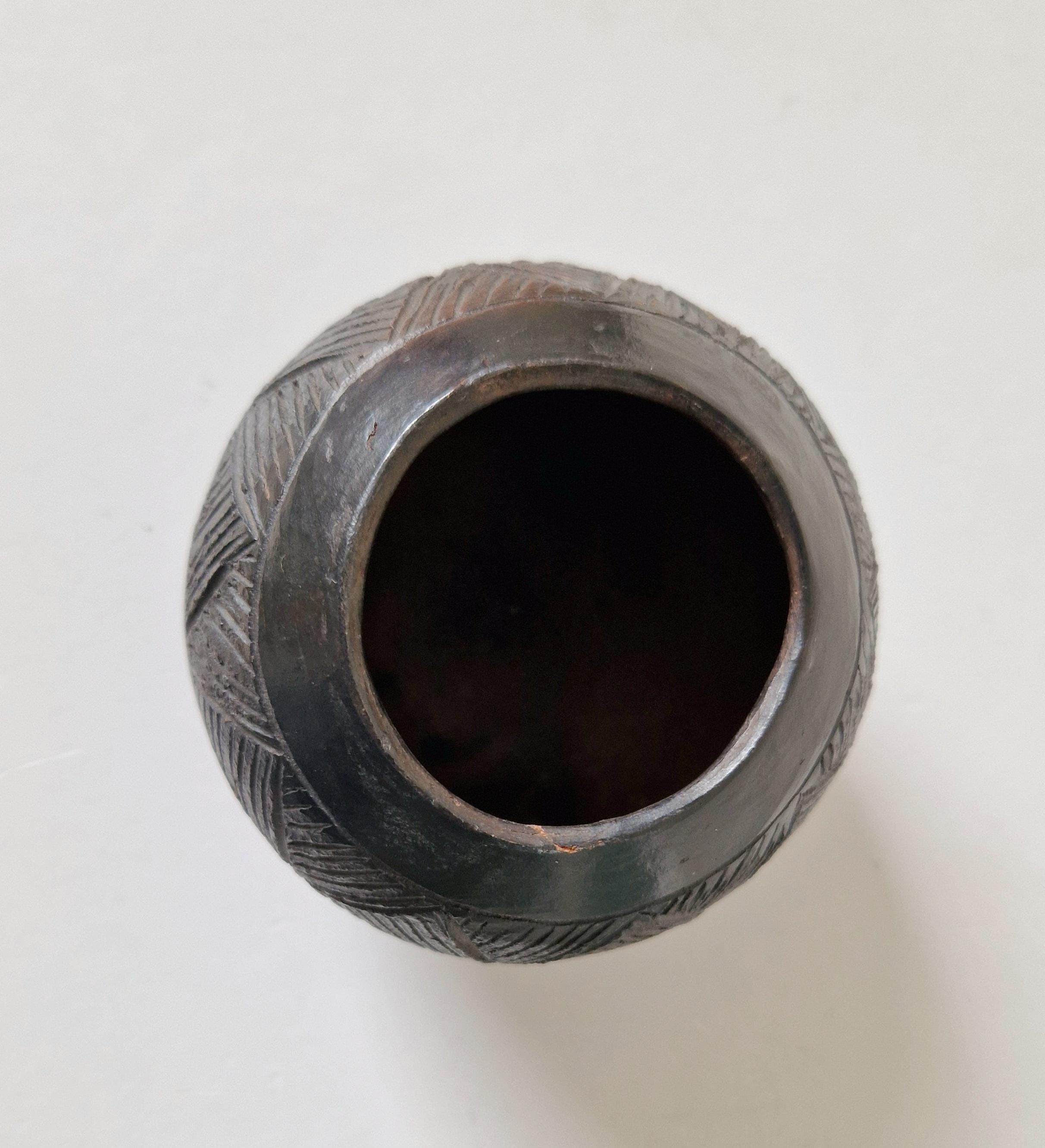 Antique Handmade Zulu South African Ukhamba Decorated Clay Beer Cup Pot ...