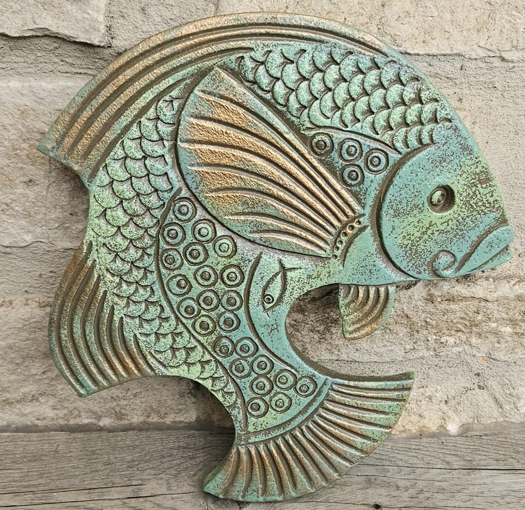 Vintage Large Fish Ceramic Wall Decor Handmade Anton Cheny Signed Fish ...