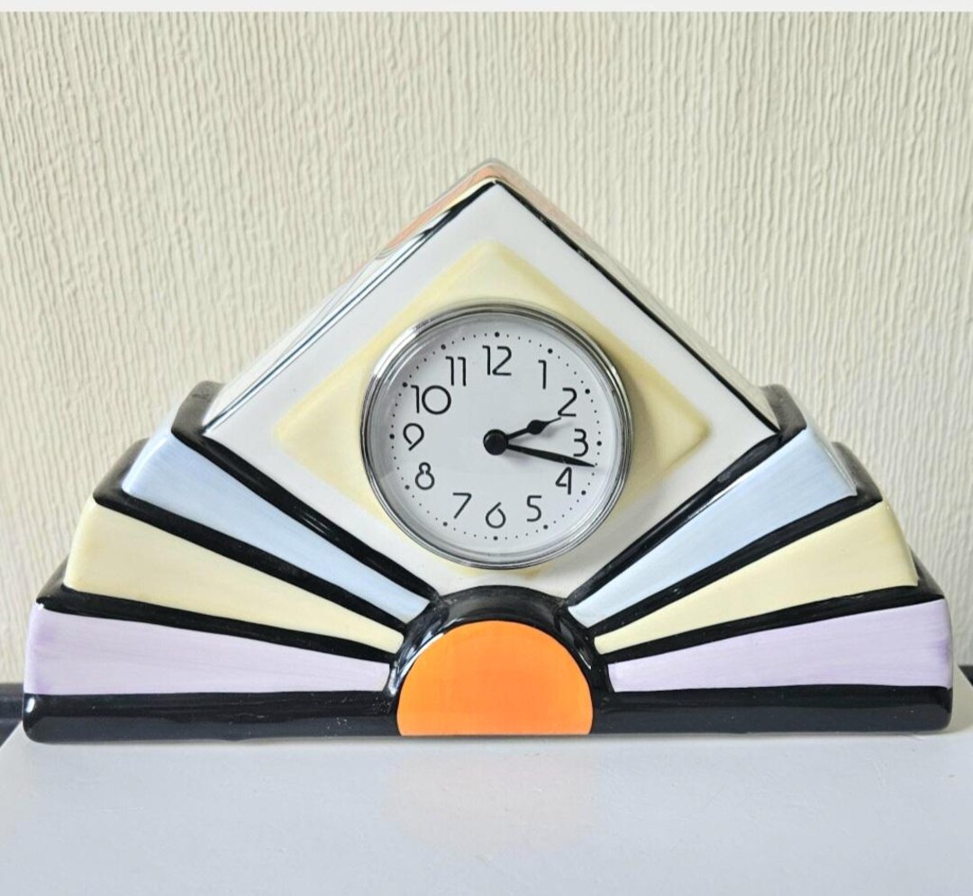 Vintage Art Deco Style Mantle Clock by Brian Wood Made in England ...