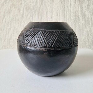 Antique Handmade Zulu South African Ukhamba Decorated Clay Beer Cup Pot ...
