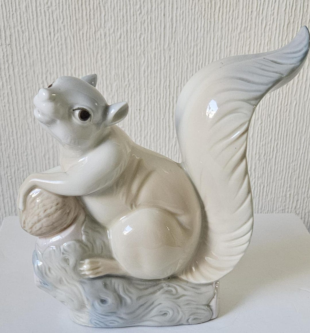 Vintage Porcelain Squirrel Ornament Figure Miguel Requena Spain 19cm X ...