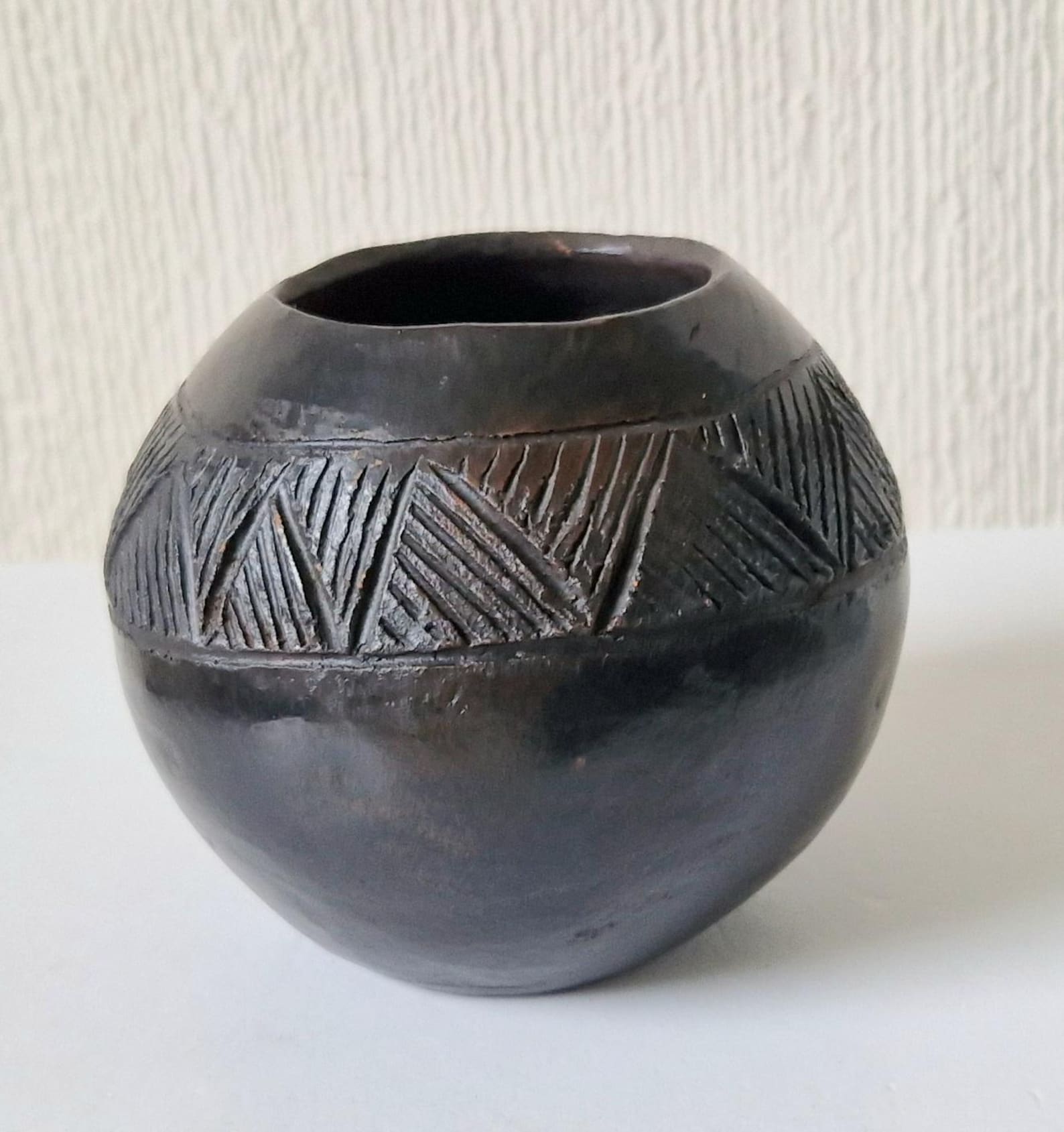 Antique South African Zulu Ukhamba Beer Cup: Handmade Decorated Clay ...