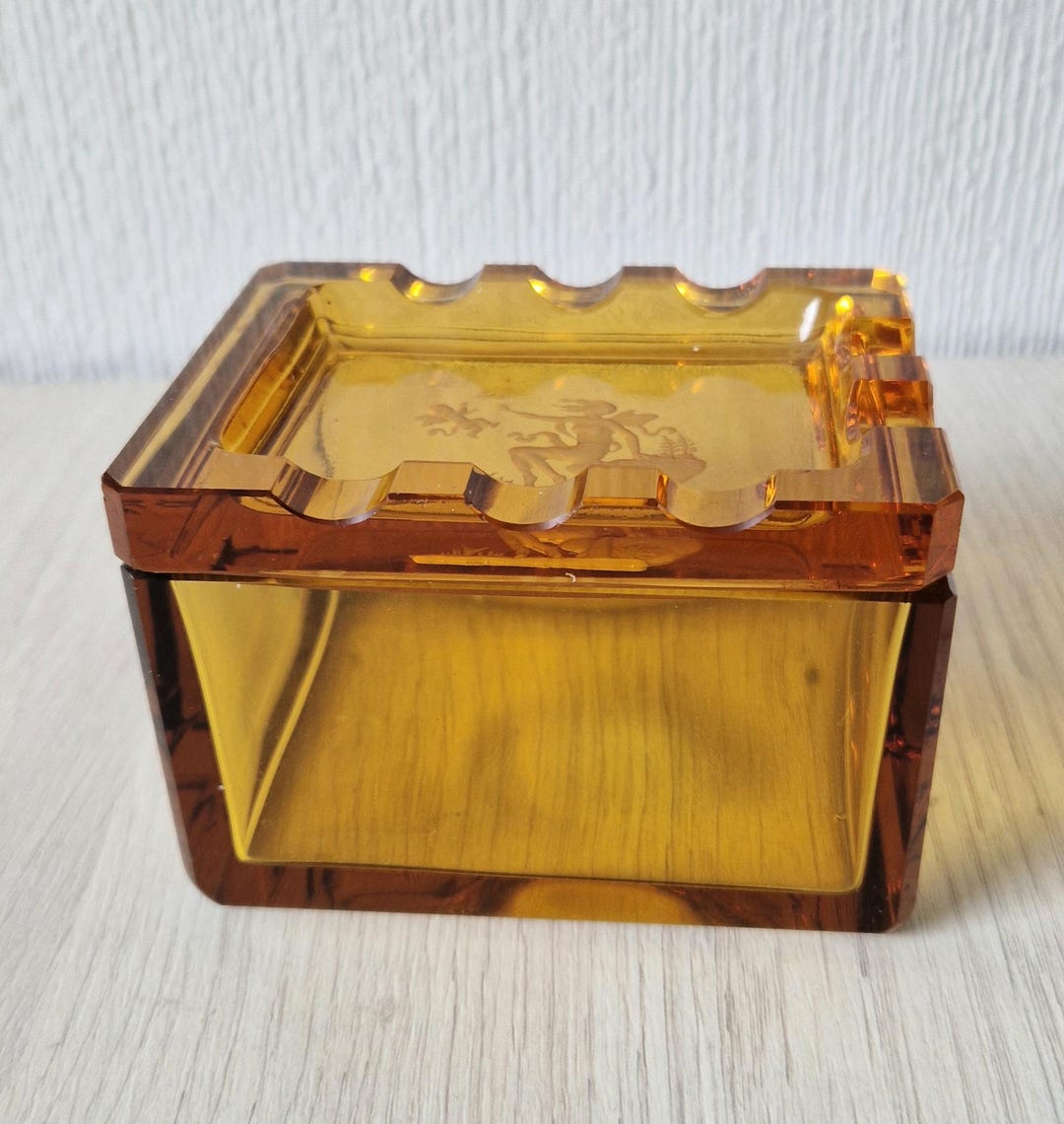 Rare 1930s Hienrich Hoffman Amber Intaglio Glass Cupid & Goddess ...