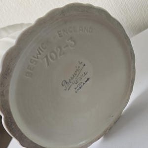 Art Deco Beswick Ware 1930s Ceramic Cream Pedestal Flower Vase 23cm ...