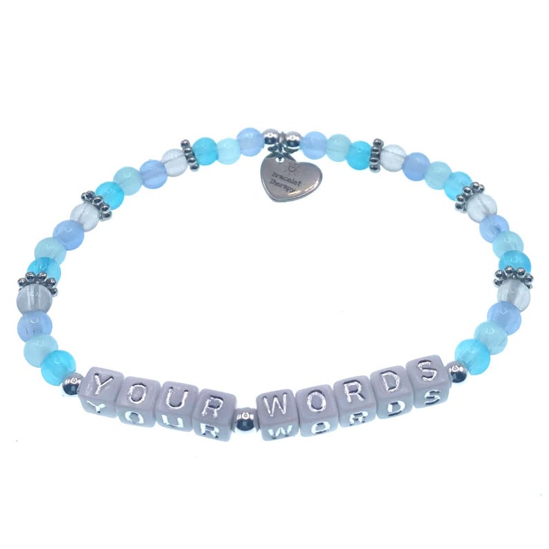 Custom Word Bracelet Personalized Letter Beaded Word Bracelet Womens ...