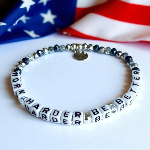 Work Harder Be Better Bracelet - Etsy