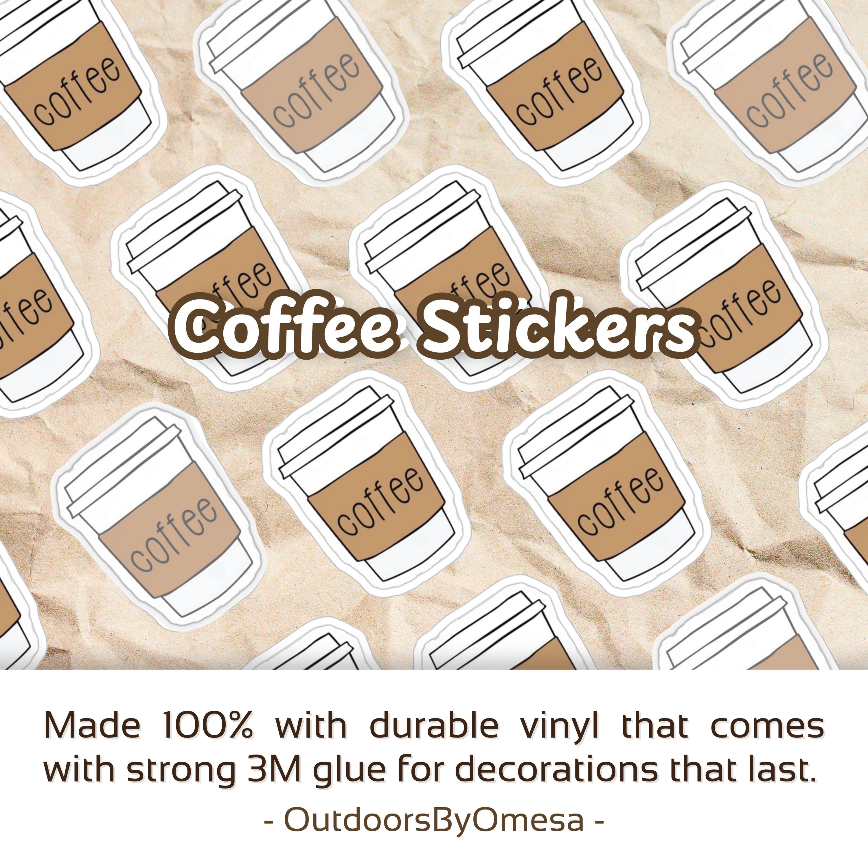 Coffee Cup Sticker, Planner Coffee Stickers, Scrapbook Stickers ...
