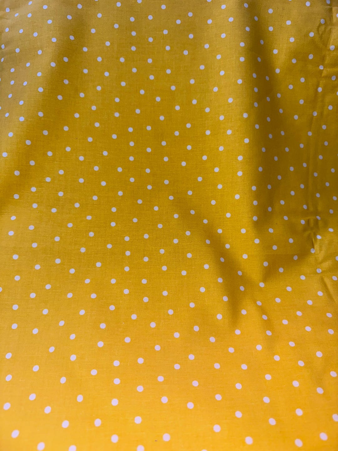 Madiebs Yellow & White Polka Dots Fabric by the Yard - Etsy
