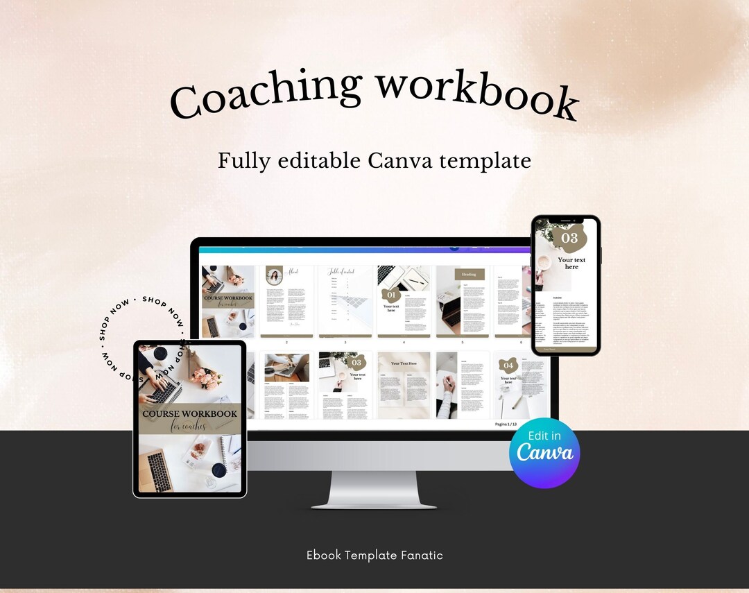 Ebook Coaching Course Workbook Template Canva | Fully Editable ...