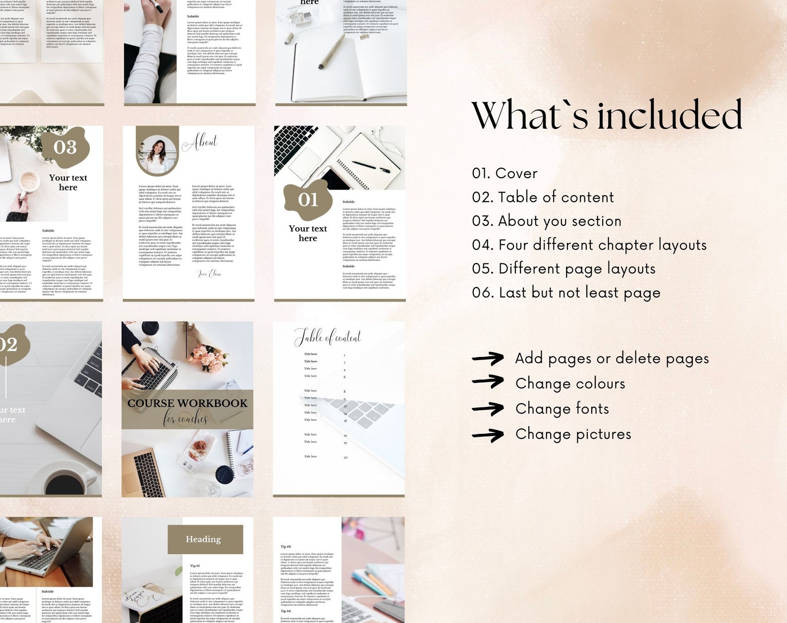 Ebook Coaching Course Workbook Template Canva | Fully Editable | Spiritual Life Business ...