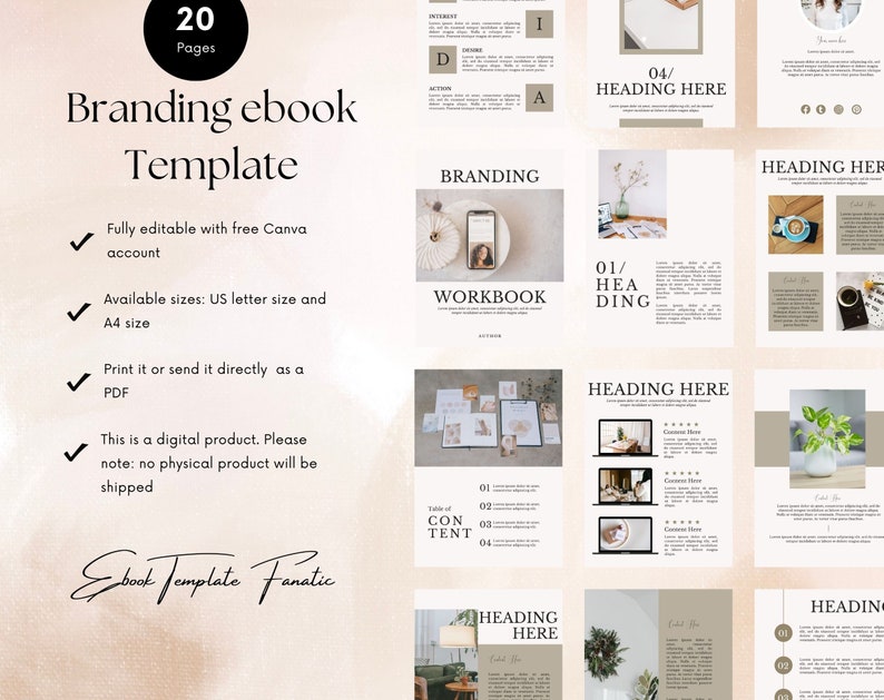 Ebook Branding Workbook Template Canva | Fully Editable | Spiritual Life Business Coaching ...