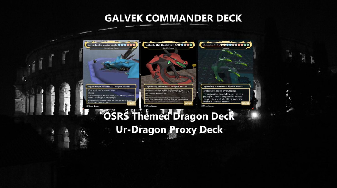 Galvek / Ur-dragon OSRS Themed MTG Inspired Proxy Cards Oldschool ...