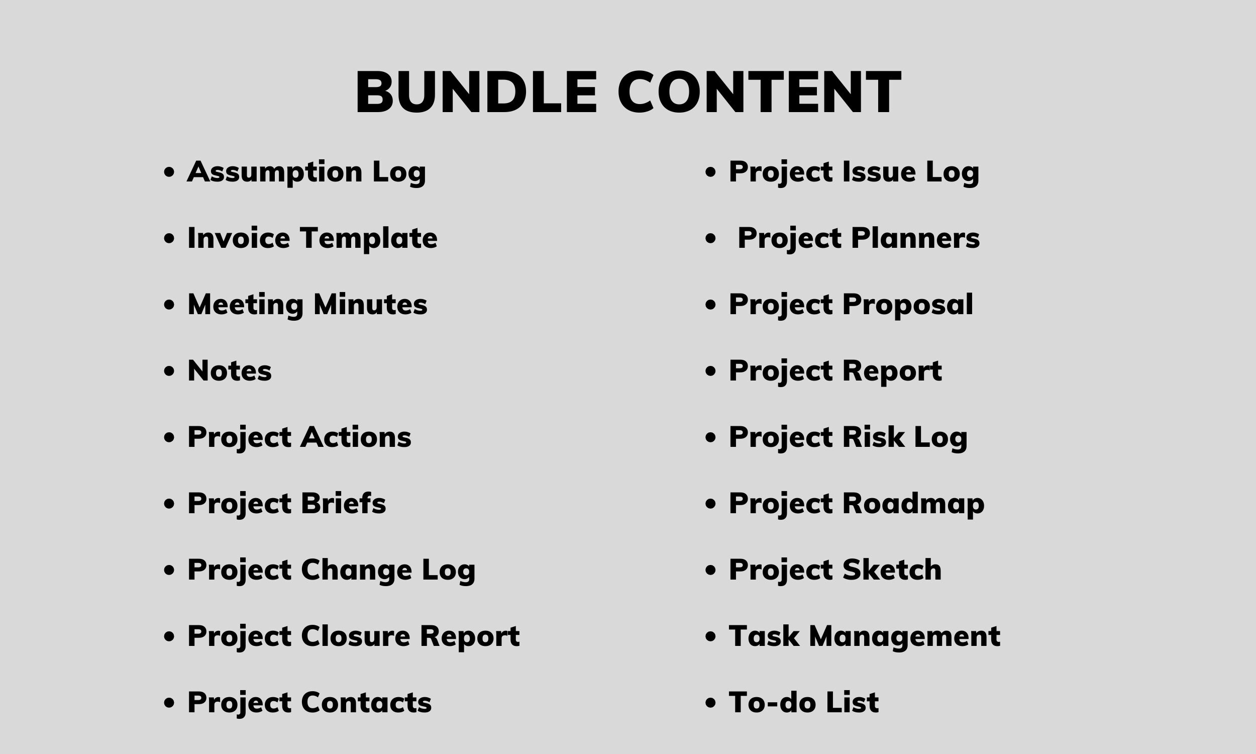 Editable Project Management Templates Bundle: MS Word, Google Docs ...
