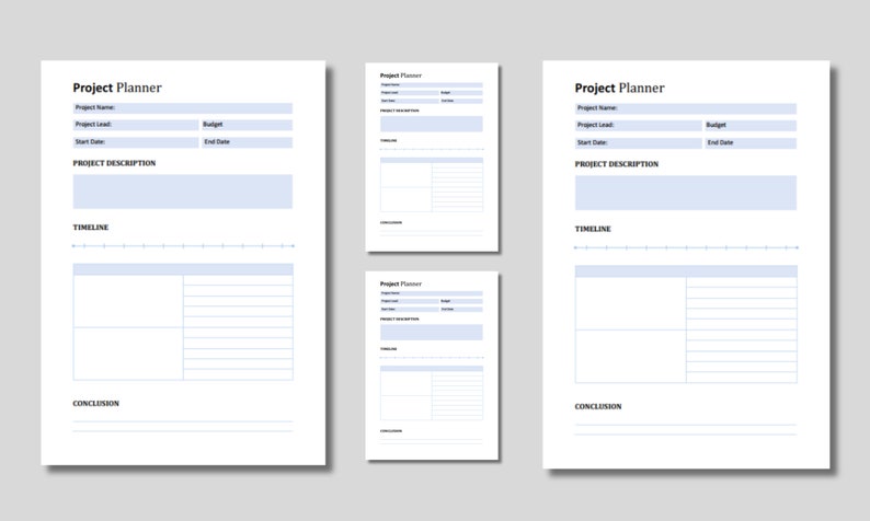 Editable Project Management Planner Template, Project Planner Template ...