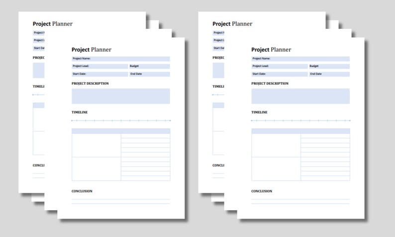 Editable Project Management Planner Template, Project Planner Template ...