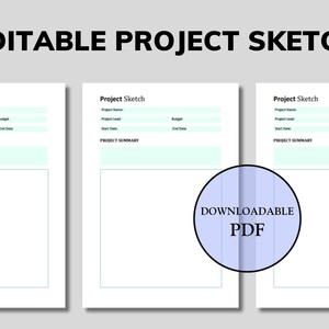 Editable Project Sketch Template, MS Word Project Sketch Template ...