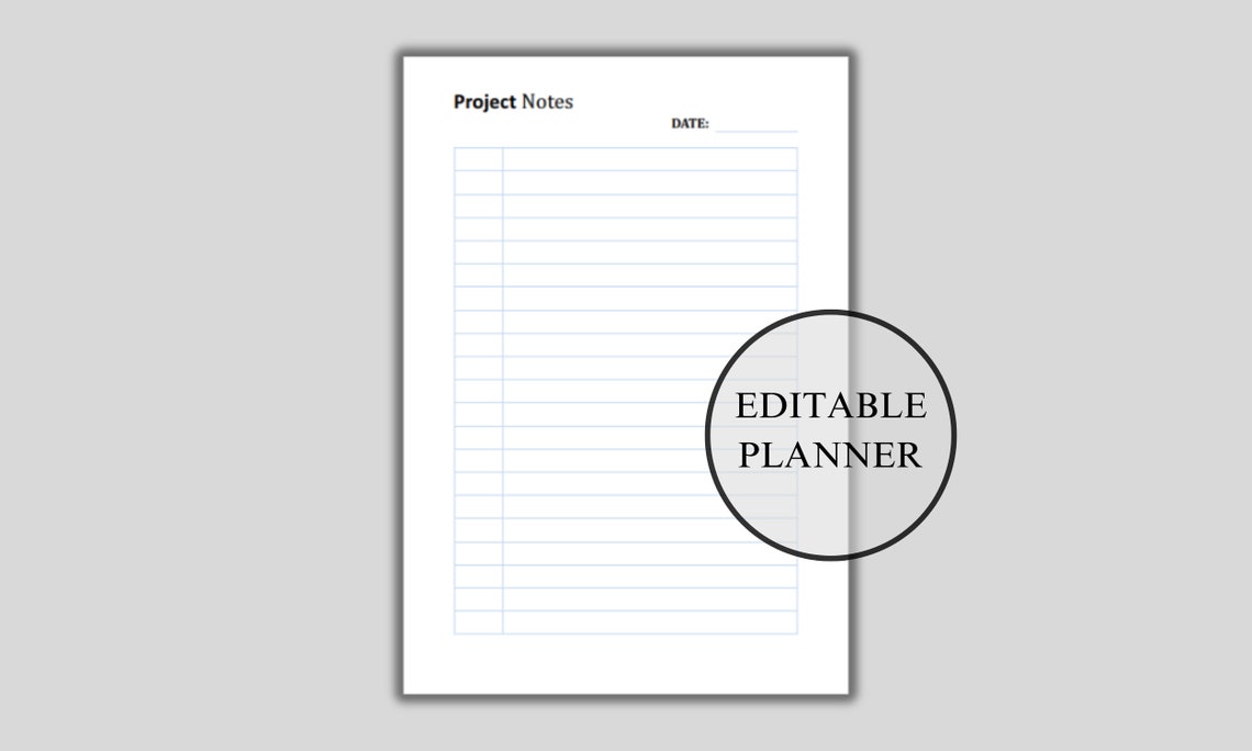 Editable Notes Template, Printable MS Word Notes Template,stationery ...