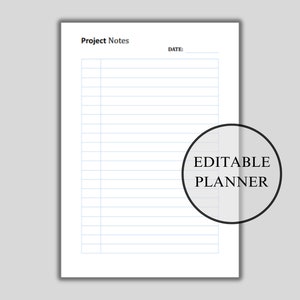 Editable Notes Template, Printable MS Word Notes Template,stationery ...