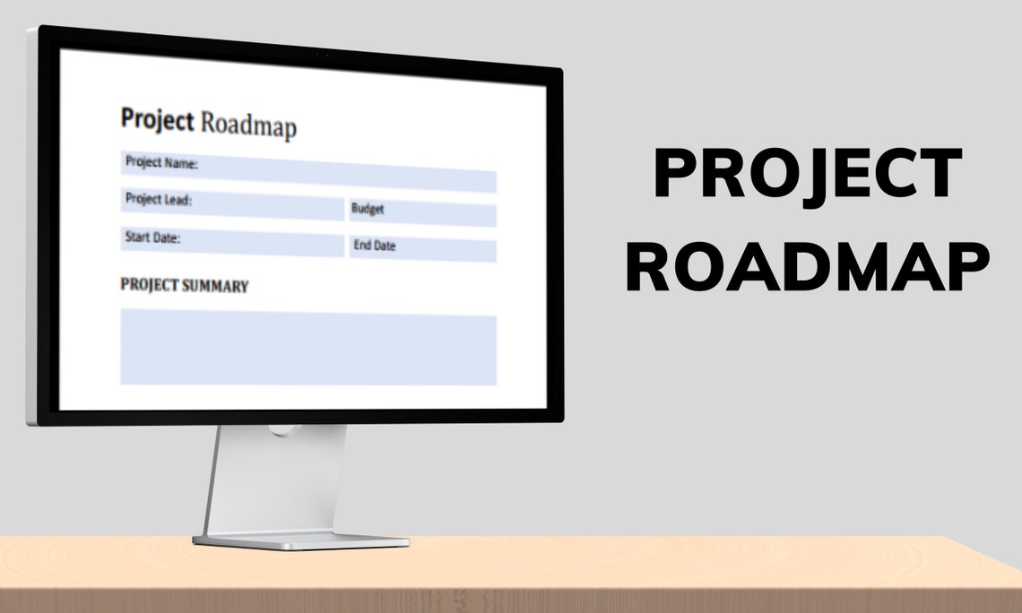 Editable Project Roadmap Template: MS Word Project Planner (digital ...