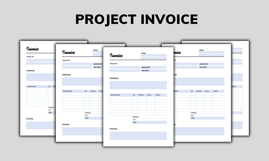 Editable Invoice Template, Printable MS Word Invoice Template, Invoice ...