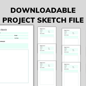 Editable Project Sketch Template, MS Word Project Sketch Template ...