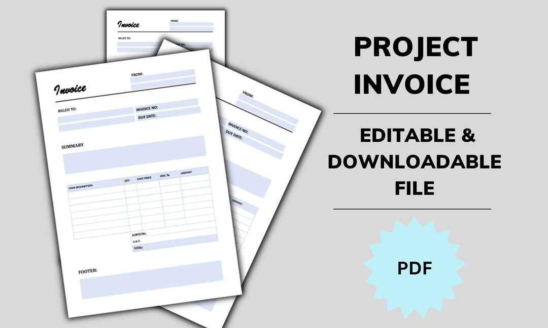 Editable Invoice Template, Printable MS Word Invoice Template, Invoice ...