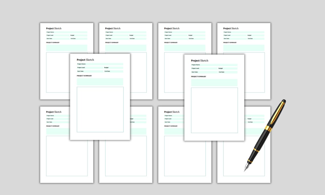 Editable Project Sketch Template, MS Word Project Sketch Template ...