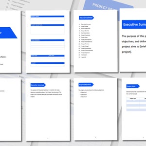 Editable Project Brief Template: Professional MS Word (digital Download ...