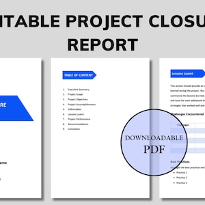 Editable Project Closure Report Template, MS Word Project Closure ...