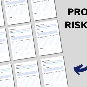 Project Risk Log, Editable Planner, Downloadable Product, Digital File ...