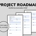 Editable Project Roadmap Template: MS Word Project Planner (digital ...