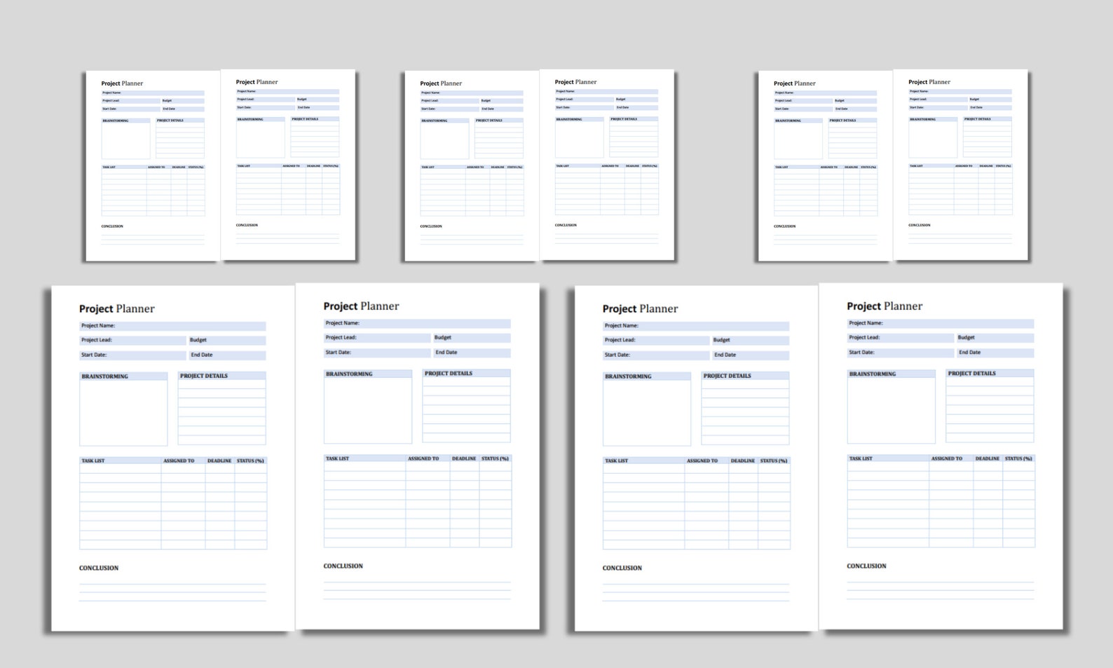 Editable MS Word Project Planner Template, Project Planner, Editable ...
