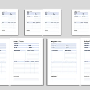 Editable MS Word Project Planner Template, Project Planner, Editable ...