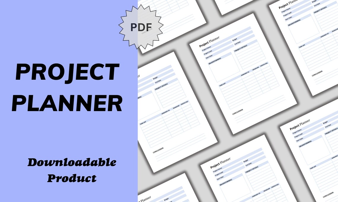 Editable MS Word Project Planner Template, Project Planner, Editable ...