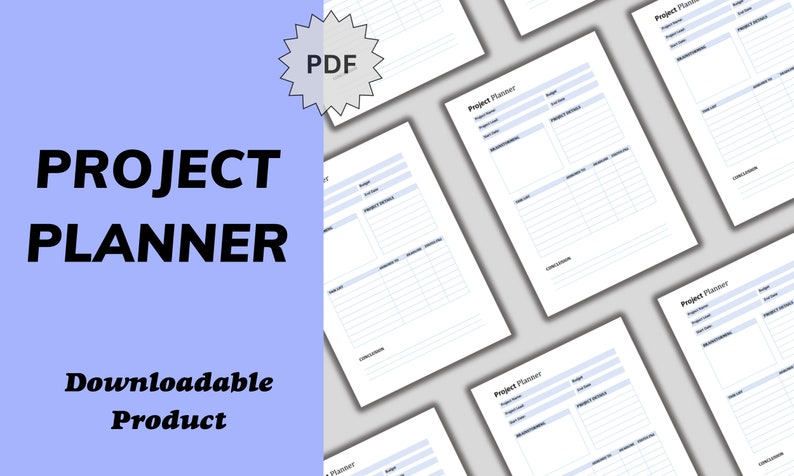 Editable MS Word Project Planner Template, Project Planner, Editable ...