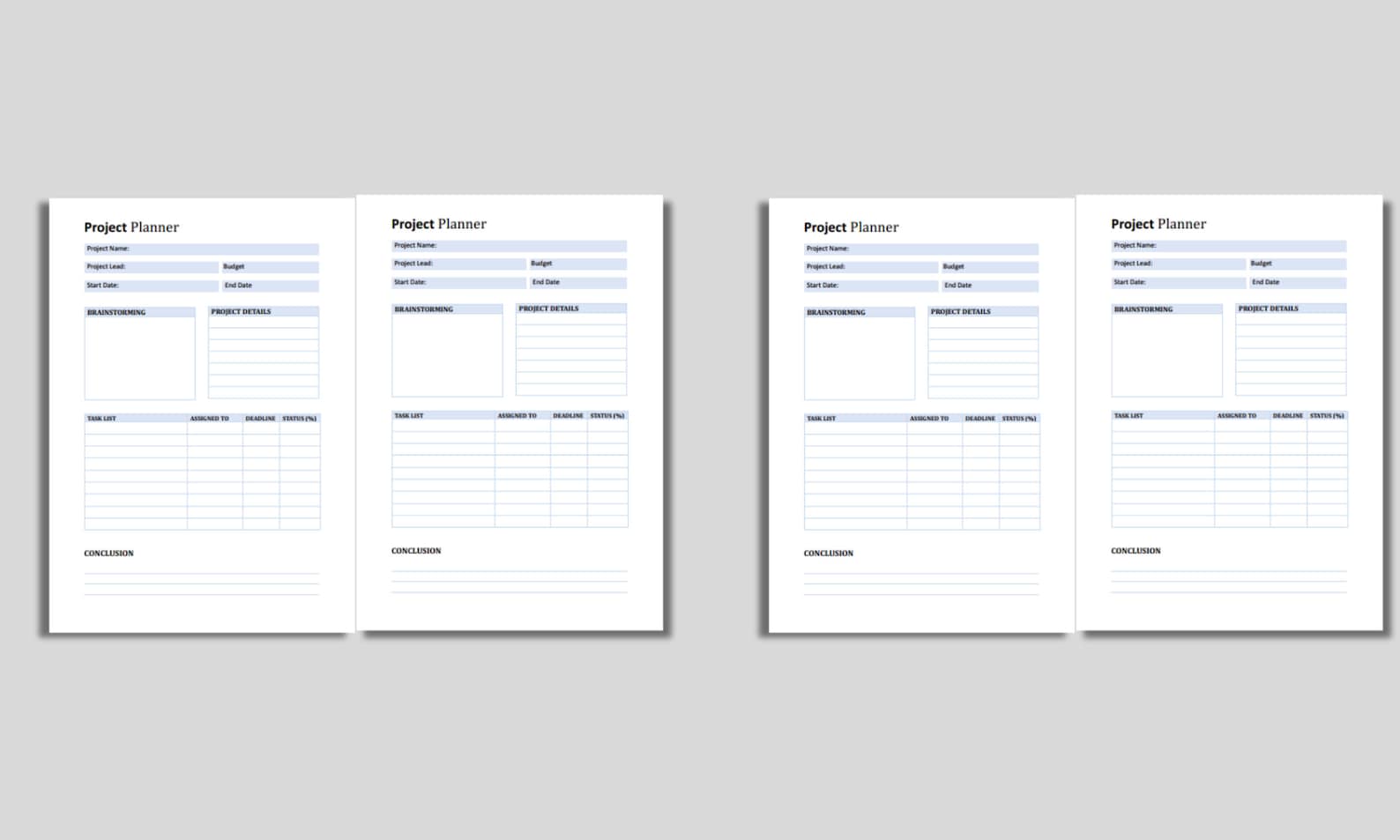 Editable MS Word Project Planner Template, Project Planner, Editable ...